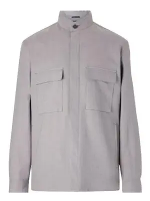 Zegna Flap-pockets Shirt Jacket - Gray