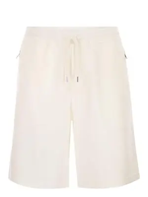 Brunello Cucinelli Drawstring Shorts With Zip Pocket - White
