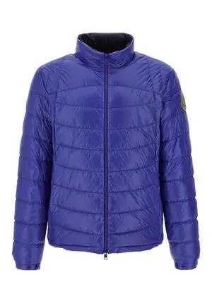 Moncler Galeso Logo Patch Zip-up Jacket - Blue