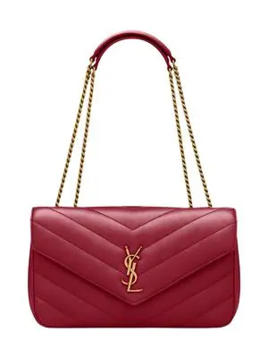 Saint Laurent Saint Laurent Loulou Medium Shoulder Bag Deep Red