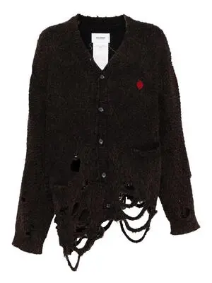 DOUBLET Doublet Distressed-Effect Knitted Cardigan