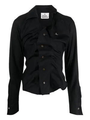 VIVIENNE WESTWOOD Drunken Draped Shirt - Black