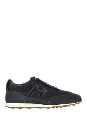 Hogan Logo Patch Lace-up Sneakers - Blue