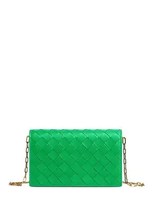 Bottega Veneta Mini Intrecciato Leather Bag - Parrot Green