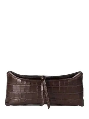 Staud Embossed Flap Shoulder Bag - Espresso