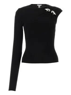 Alaïa Alaia Single-Sleeved Ruched Top No