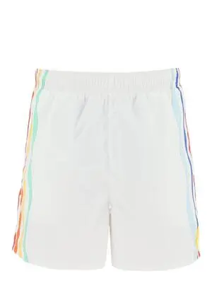 Casablanca Track Shorts With Stripe Detail - White