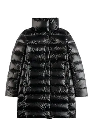 FAY Padded Down Coat With High Neck - Black