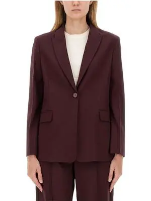 ALYSI Alysi Peak Lapel Straight Hem Blazer