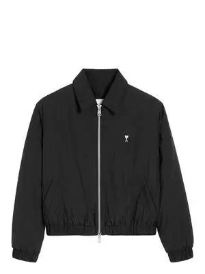 Ami Ami Paris Long-Sleeved Zip-Up Jacket With Logo Detail Black