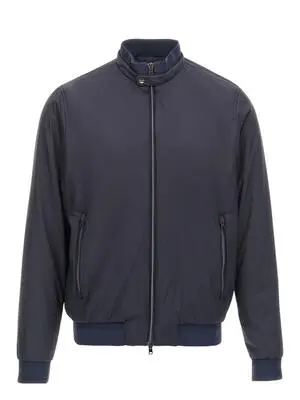 Herno Zip-up Bomber Jacket - Blue