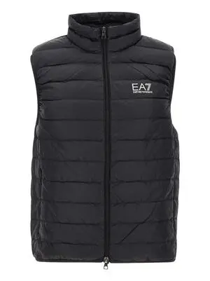 EA7 Quilted Padded Gilet - Black