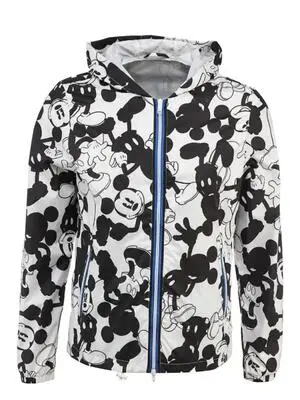 Iceberg Long Sleeve Zip-up Hooded Jacket With Graphic Print - Black