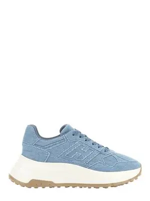 Hogan Logo Embossed Chunky Sneakers - Blue