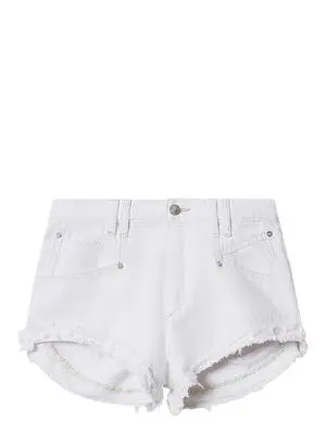 Isabel Marant Étoile Frayed Denim Shorts - White