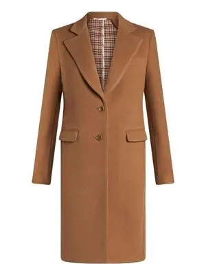 Etro Logo-engraved Buttons Coat - Brown