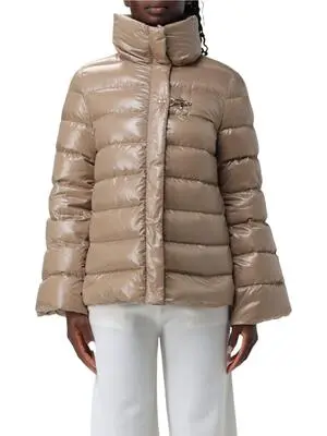 FAY Quilted Stand-collar Down Jacket - Brown
