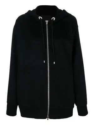 Alexander Wang Zip-up Hooded Casual Jacket - Black