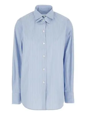 RÓHE Striped Buttoned Shirt - Light Blue