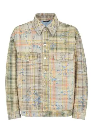 Fendi Fendi Patchwork Madras Checked Denim Jacket Color
