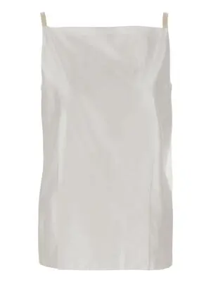 Carven Satin Vest Top - White