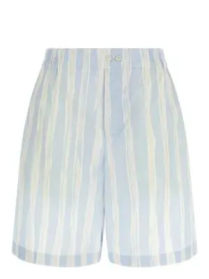 Jacquemus The Caleçon Striped Shorts - Light Blue
