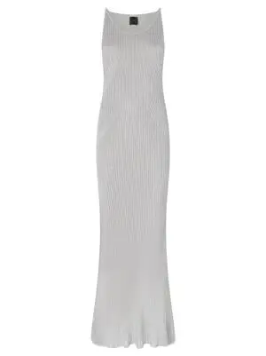 Pinko Sleeveless Knitted Maxi Dress - Gray
