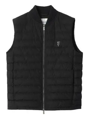 Burberry Quilted Zip-up Down Vest - Black