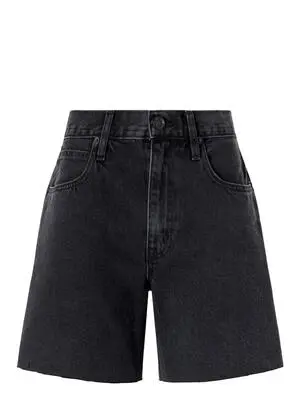 SLVRLAKE Sienna Frayed Denim Shorts - Black