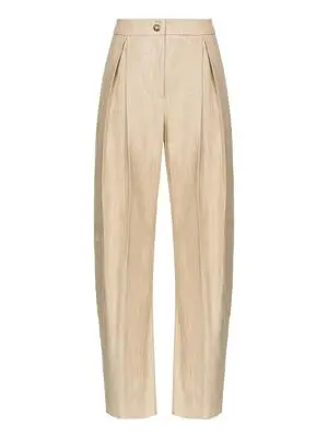 Pinko Wide Pleated Trousers - Beige