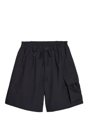 Y3 Cargo Drawstring Shorts - Black