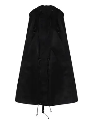 Sacai Drawstring Hem Hooded Vest - Black