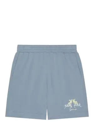 Givenchy Embroidered Logo Bermuda Shorts - Gray-blue