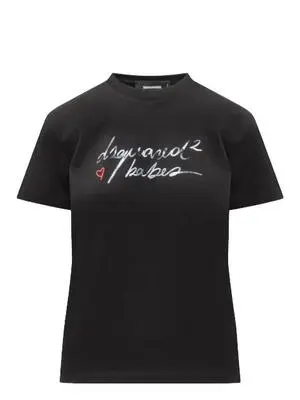 Dsquared2 Logo-printed Crewneck T-shirt - Black