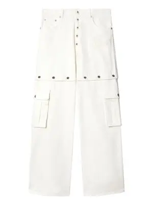 Off-White 90s Logo Patch Mid-rise Jeans - White