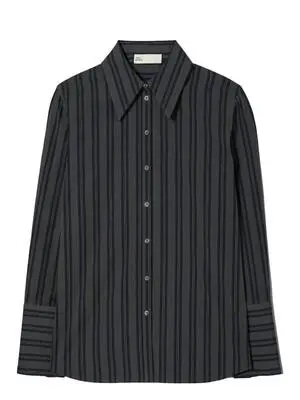 Tory Burch Striped Button-up Shirt - Blue