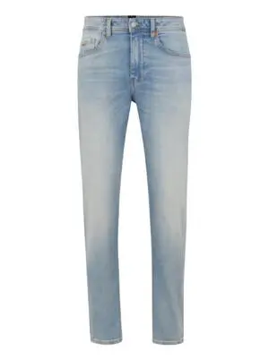 Hugo Boss Logo Denim Pants - Gray