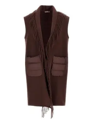 Herno Fringe Vest Casual Jacket - Black