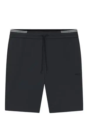 Hugo Boss Drawstring Track Shorts With Logo Detail - Black