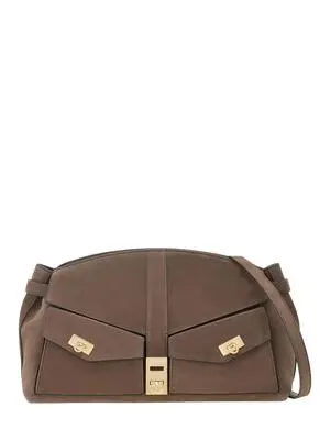 FERRAGAMO Multipocket Hug" Crossbody Bag - Cement
