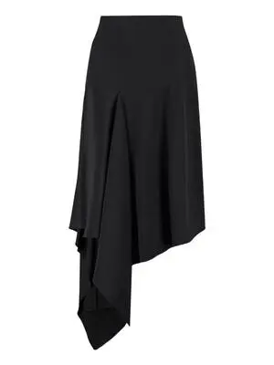 Givenchy Asymmetric Midi Skirt - Black