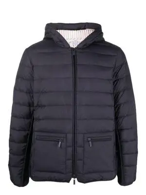 Thom Browne Padded Hooded Down Jacket - Navy Blue