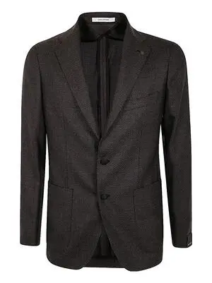 Tagliatore Brooch-detail Blazer Black