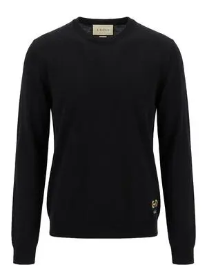 Gucci Embroidered Crewneck Sweater - Black