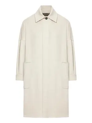 Max Mara Oversized Coat With Button Detail - Beige