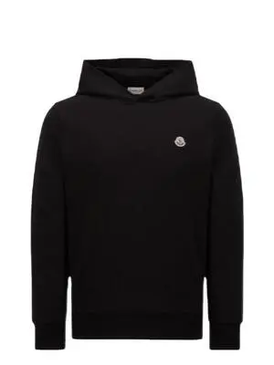 Moncler Logo Patch Hoodie - Black
