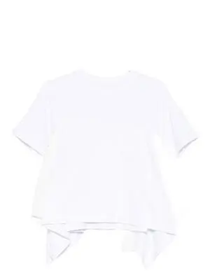 Sacai Sacai Lightweight Jersey T-Shirt With Chest Pocket And Asymmetrical Hem No
