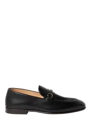 Brunello Cucinelli Leather Loafers With Horsebit Detail - Black