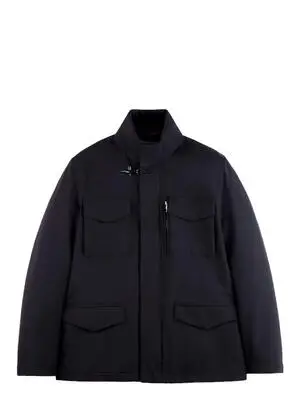 FAY Field Jacket With Concealed Closures And Multiple Pockets - Black