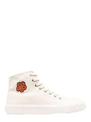 Kenzo Boke Flower Motif High-top Sneakers - White
